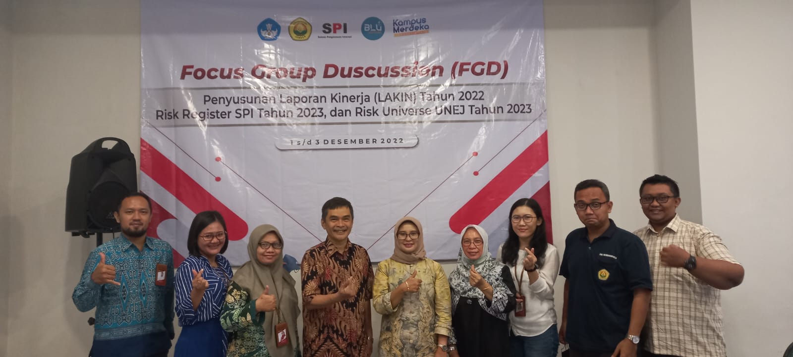 Focus Group Discussion (FGD) Penyusunan Laporan Kinerja (LAKIN) SPI Tahun 2022, Risk Register ...